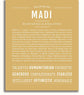 Madi | Name Art Print – Name Stories