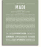 Madi | Name Art Print – Name Stories