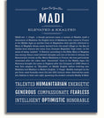 Madi | Name Art Print – Name Stories