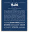 Madi | Name Art Print – Name Stories