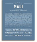 Madi | Name Art Print – Name Stories