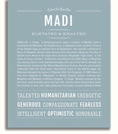 Madi | Name Art Print – Name Stories