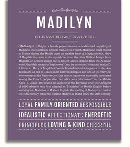 Madilyn | Name Art Print – Name Stories