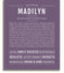 Madilyn Personalized Name Meaning Art Prints – Name Stories