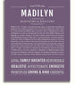 Madilyn Personalized Name Meaning Art Prints – Name Stories