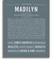Madilyn Personalized Name Meaning Art Prints – Name Stories