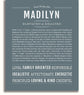 Madilyn Personalized Name Meaning Art Prints – Name Stories