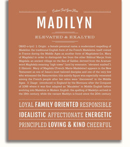 Madilyn | Name Art Print – Name Stories