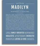 Madilyn Personalized Name Meaning Art Prints – Name Stories