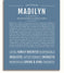 Madilyn Personalized Name Meaning Art Prints – Name Stories