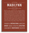 Madilynn Personalized Name Meaning Art Prints – Name Stories