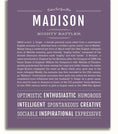 Madison | Name Art Print – Name Stories