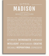 Madison | Name Art Print – Name Stories