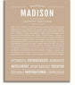 Madison Personalized Name Meaning Art Prints – Name Stories