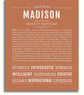 Madison Personalized Name Meaning Art Prints – Name Stories
