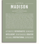 Madison | Name Art Print – Name Stories