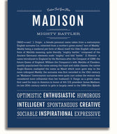 Madison | Name Art Print – Name Stories