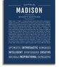 Madison Personalized Name Meaning Art Prints – Name Stories