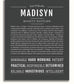Madisyn Personalized Name Meaning Art Prints – Name Stories