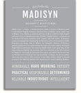 Madisyn | Name Art Print – Name Stories