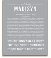 Madisyn | Name Art Print – Name Stories