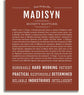 Madisyn Personalized Name Meaning Art Prints – Name Stories