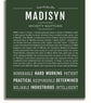 Madisyn Personalized Name Meaning Art Prints – Name Stories