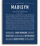 Madisyn Personalized Name Meaning Art Prints – Name Stories