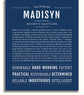 Madisyn Personalized Name Meaning Art Prints – Name Stories