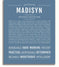 Madisyn Personalized Name Meaning Art Prints – Name Stories