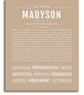 Madyson | Name Art Print – Name Stories