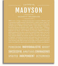 Madyson | Name Art Print – Name Stories