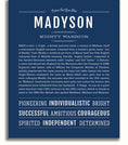 Madyson | Name Art Print – Name Stories