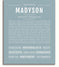 Madyson | Name Art Print – Name Stories