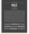 Mae | Name Art Print – Name Stories