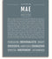 Mae | Name Art Print – Name Stories