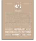Mae | Name Art Print – Name Stories