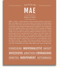 Mae | Name Art Print – Name Stories