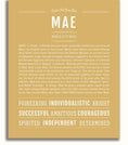 Mae | Name Art Print – Name Stories