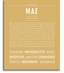 Mae | Name Art Print – Name Stories