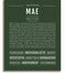 Mae | Name Art Print – Name Stories