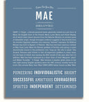 Mae | Name Art Print – Name Stories
