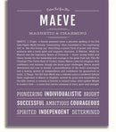Maeve Personalized Name Meaning Art Prints – Name Stories