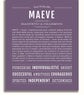 Maeve Personalized Name Meaning Art Prints – Name Stories