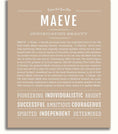 Maeve Personalized Name Meaning Art Prints – Name Stories