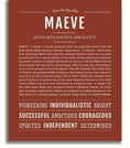 Maeve Personalized Name Meaning Art Prints – Name Stories