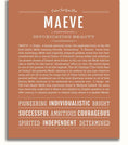 Maeve Personalized Name Meaning Art Prints – Name Stories