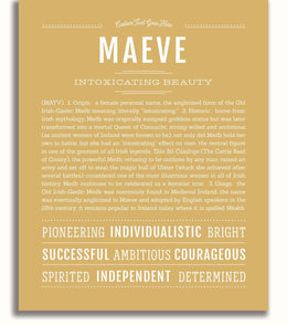 Maeve Personalized Name Meaning Art Prints – Name Stories
