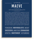 Maeve Personalized Name Meaning Art Prints – Name Stories