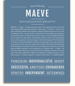 Maeve | Name Art Print – Name Stories